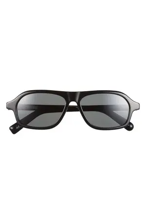 Jacquemus Polarized Pilot Sunglasses - Black/light Gold/grey