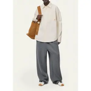 Loewe Embroidered Anagram Pocket Button-down Shirt - Ecru