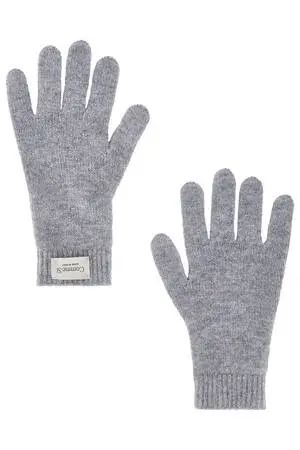 Comme Si Cashmere Short Gloves - Heather Grey