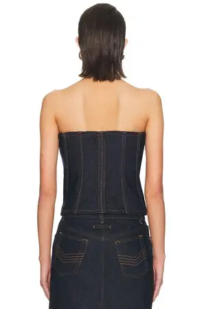 JEAN PAUL GAULTIER Denim Corset Top - Indigo