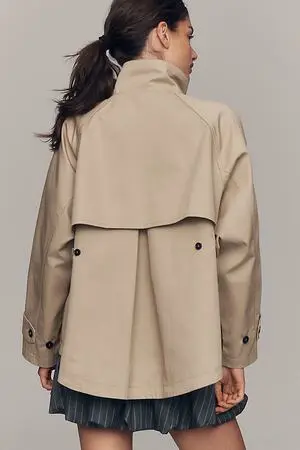 Maeve Funnel-neck Cape Jacket