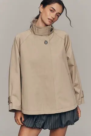 Maeve Funnel-neck Cape Jacket