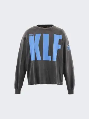 SAINT MXXXXXX X The Klf Long Sleeve Tee Washed And Blue