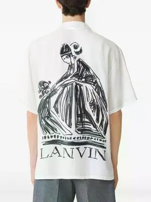 LANVIN Chest-pocket Back-graphic Shirt
