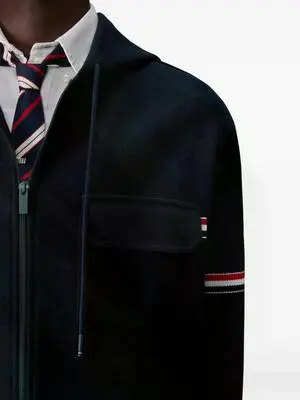 Thom Browne Stripe-detail Hooded Jacket