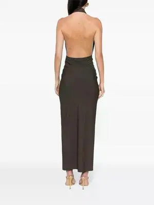 Christopher Esber Ruched Halterneck Midi Dress
