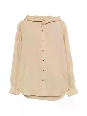 Kiton Hooded Button Shirt