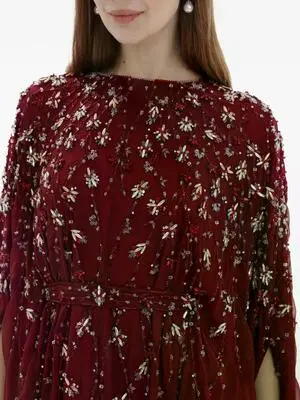 DINA MELWANI Beaded Cape Dress