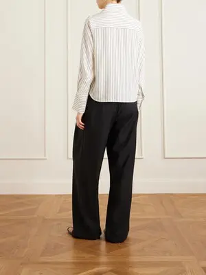 Co Striped Silk-satin Shirt