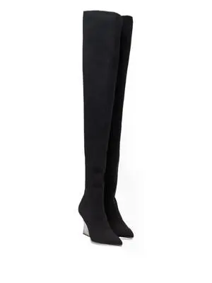 Balmain Wedge Thigh-high Boots