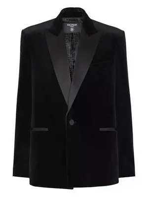 Balmain Velvet Single-breasted Blazer
