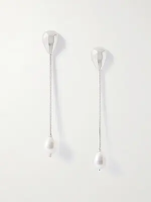 LOREN STEWART Remier Pearl Drop Earrings - Silver