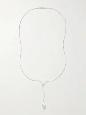 LOREN STEWART Remier Sterling Pearl Y-necklace - Silver