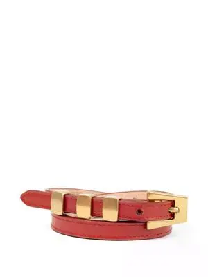 By Far Vic Leather Belt - Red