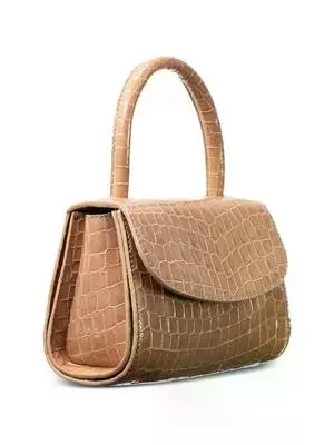 By Far Mini 2.0 Croc-embossed Tote Bag