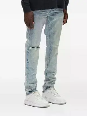 PURPLE BRAND Worn Reflective Denim Jeans