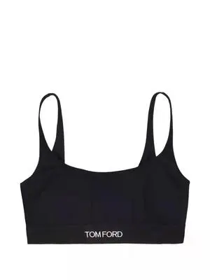 TOM FORD Logo-band Bra - Black
