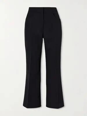 JIL SANDER Cropped Wool-twill Flared Pants