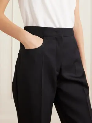 JIL SANDER Cropped Wool-twill Flared Pants
