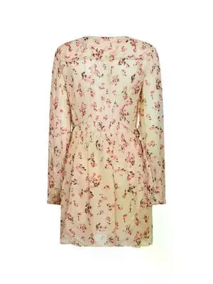 MARANT ETOILE Floral Smocked Dress - Neutrals