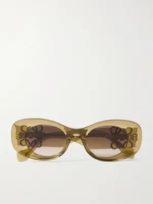 Loewe Anagram Oversized Cat-eye Sunglasses - Yellow