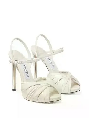 JIMMY CHOO Twisted Ankle Strap Platform Sandals