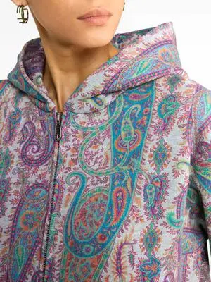 Etro Paisley-pattern Hooded Sweater - Grey