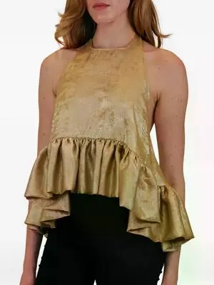 Azeeza Winston Ruffled Halterneck Top