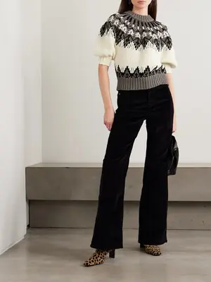 Altuzarra Marty Fair Isle Cotton Sweater - Neutrals