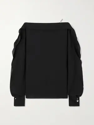 LANVIN Ruffled Silk-crepe Blouse