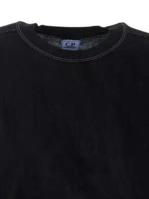 C.P. COMPANY Logo-patch Crew-neck Sweater - Black