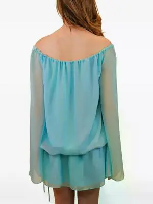 Azeeza Elina Chiffon Mini Dress - Blue