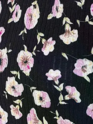 TWINSET Floral Crew-neck T-shirt - Black