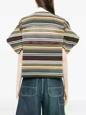 Sacai Striped Polo Top
