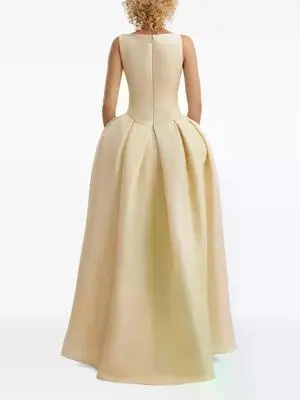 GEMY MAALOUF Squared-neck Beaded Jacquard Dress