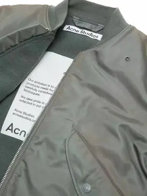 Acne Studios Padded Bomber Jacket With Zip Pocket - Grey