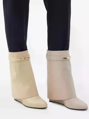 Givenchy Shark Pinch Heel Ankle Boots - Neutrals