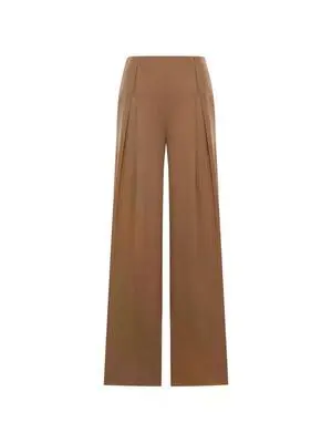 Max Mara Pleated Wool Palazzo Pants