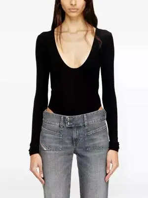 DIESEL® T-bodyn Ribbed Bodysuit - Black