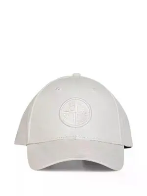 Stone Island Embroidered Logo Baseball Cap - White