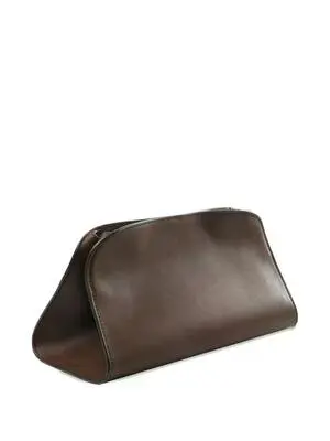 Gusseted Leather Clutch