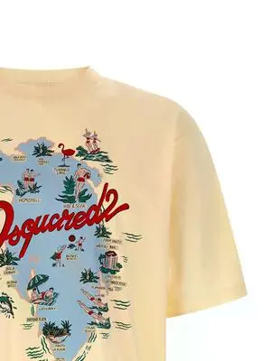Dsquared2 Aloha Souvenir T-shirt - Neutrals