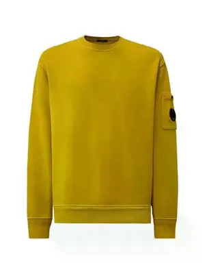 C.P. COMPANY Patch-pocket Crew-neck Sweatshirt - Yellow