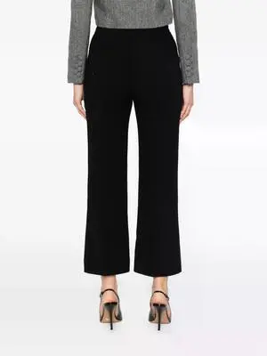 Valentino Garavani Wool Crepe Trousers - Black