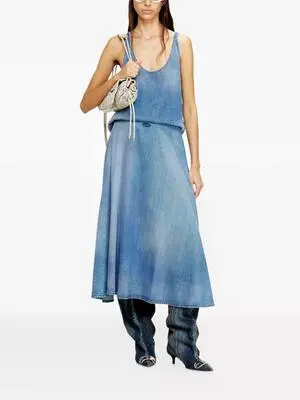 DIESEL® A-line Midi Skirt - Blue