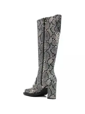 Martine Rose Square-toe Knee-high Chain Boots