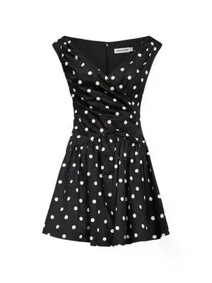 SELF-PORTRAIT Polka-dot Print Midi Dress