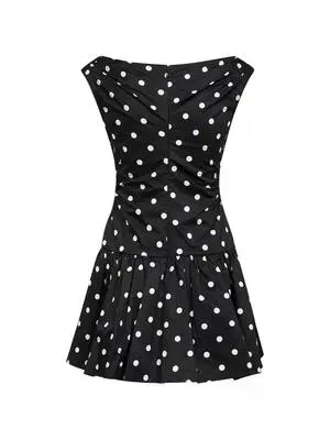 SELF-PORTRAIT Polka-dot Print Midi Dress
