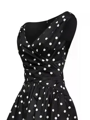 SELF-PORTRAIT Polka-dot Print Midi Dress