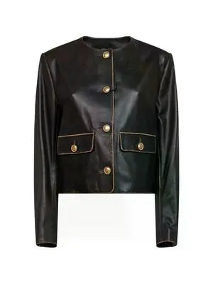 ARMA Button Leather Jacket